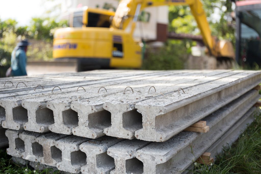 I Concrete Stake at construction site | Terre Hill Concrete Products